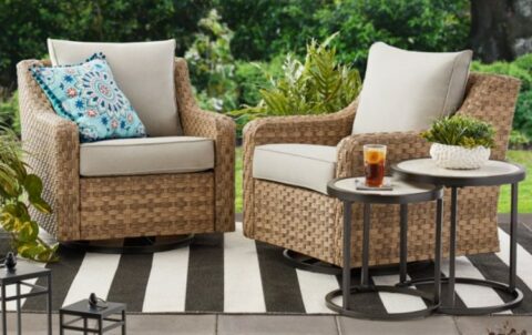 River Oaks Wicker Patio Conversation Set