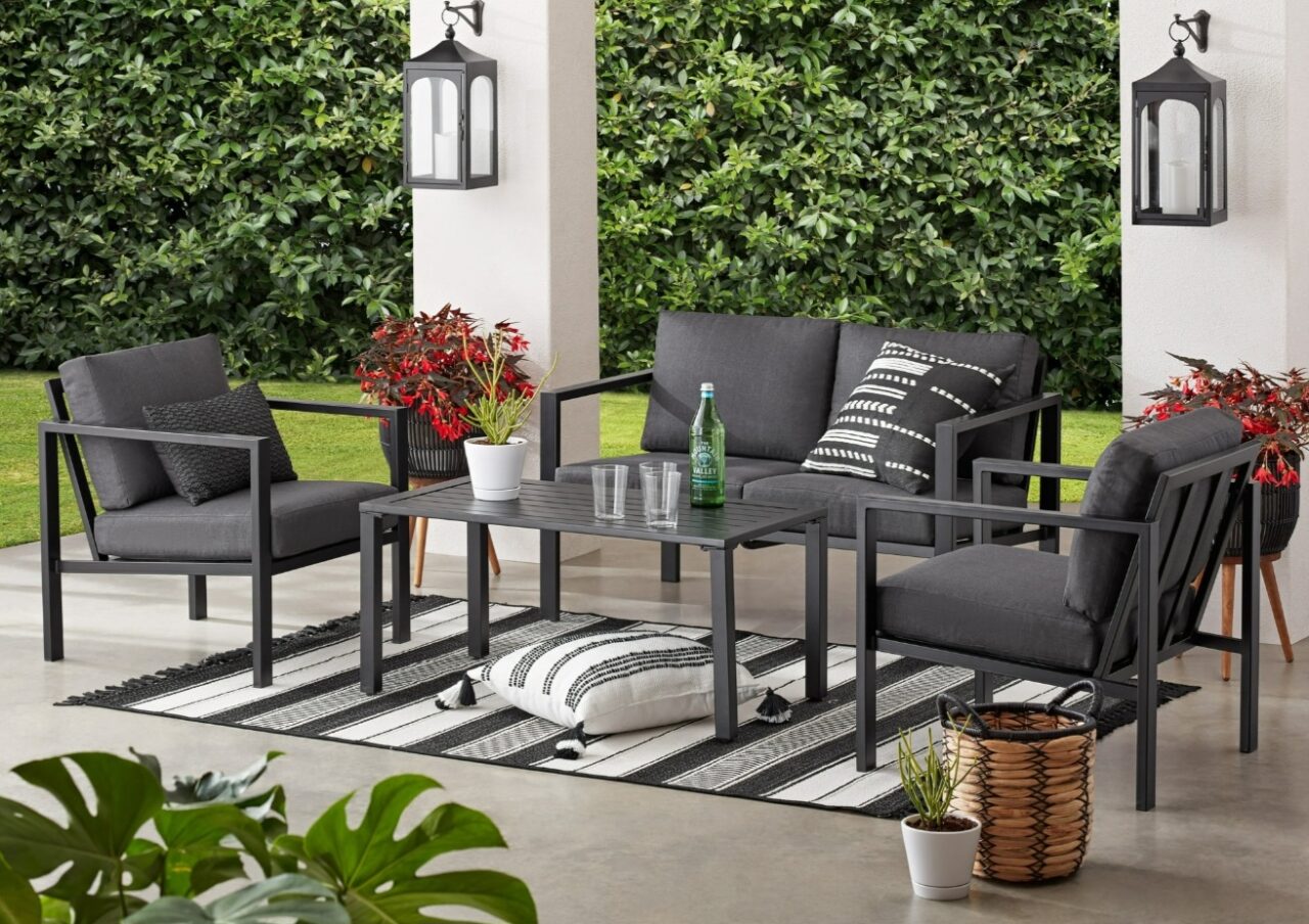 Dashwood Metal Conversation Set in Grey